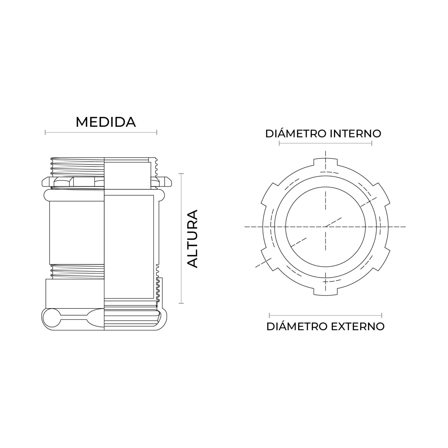Conector de Compresión para Tubo EMT 500-CONSC Con-X – Con-X